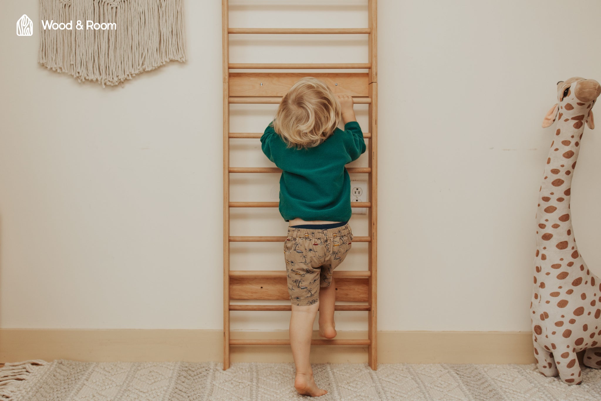 Wooden Montessori Climbing Wall for Kids – Woodandroom