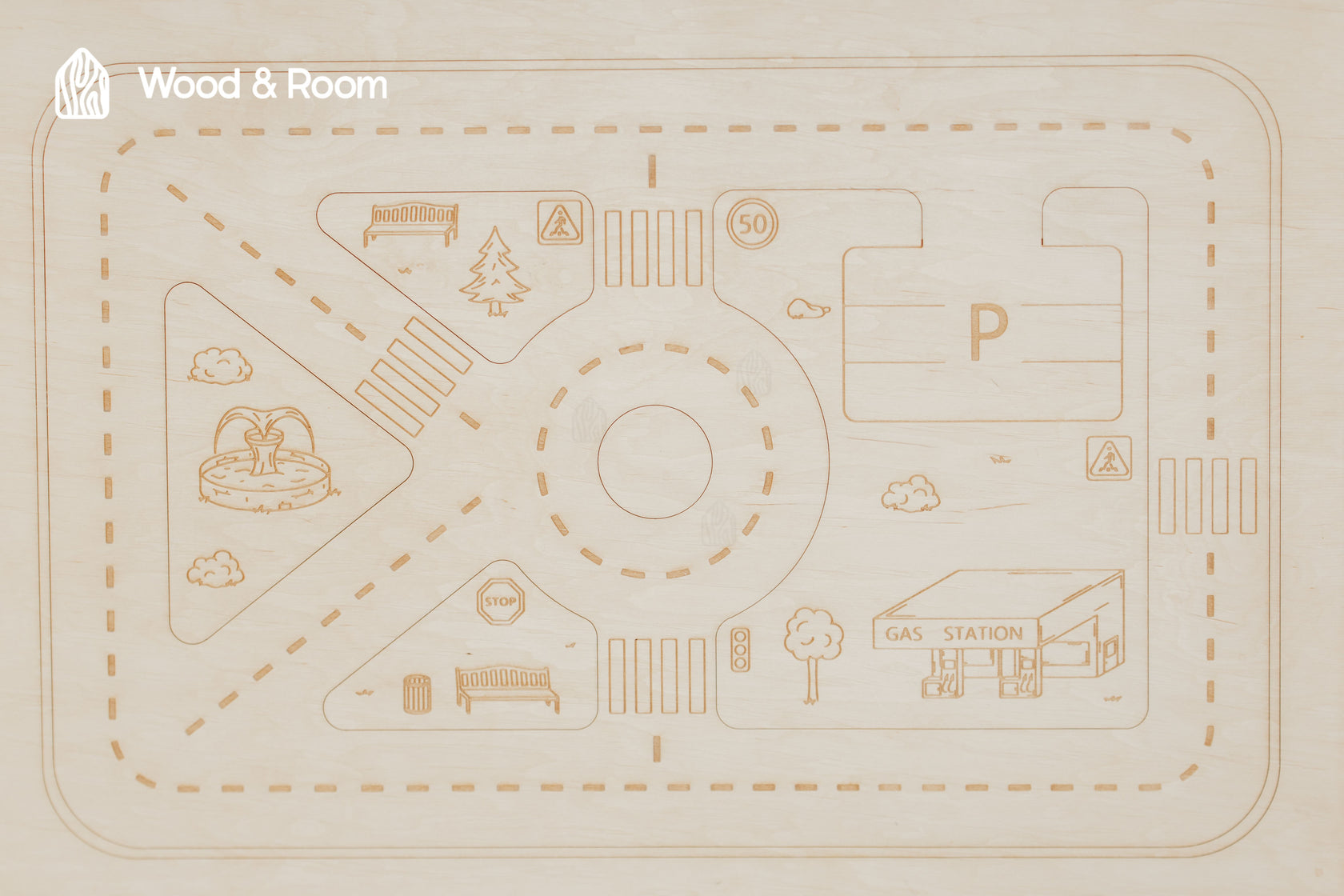 Toddler Activity Table with Paper Holder – Woodandroom